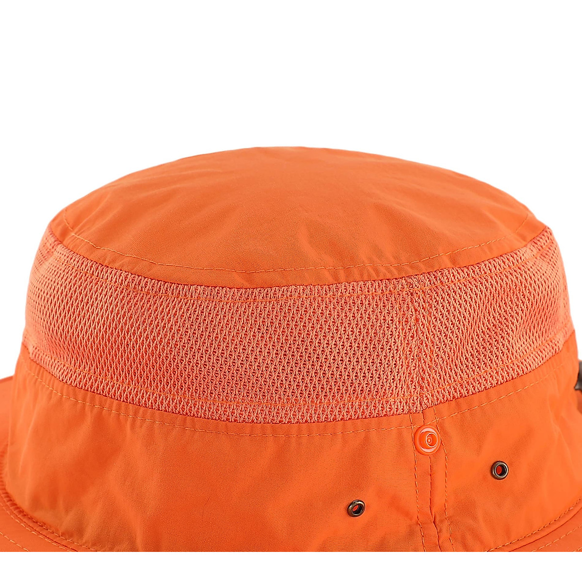Connectyle Outdoor Mesh Sun Hat Wide Brim Sun Protection Hat Summer Fishing Hunting Hiking Gardenig Hat Orange