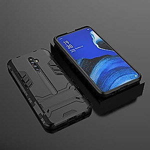 SCIMIN Hybrid Case for Oppo Reno2 F, Shockproof Case for Oppo Reno2 F, Dual Layer Protection Hybrid Rugged Case Hard Shell Cover with Kickstand for Oppo Reno2 F