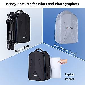 Lykus M2 Backpack for DJI Mavic/Air/Mini, DJI RC/RC Pro, Camera, Lenses, Tripod, and Laptop, Perfect Companion for Aerial Photography and Photography