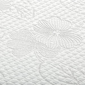 Olee Sleep 10 Inch Ventilated Gel Infused Memory Foam Mattress, CertiPUR-US® Certified, Gray, Twin