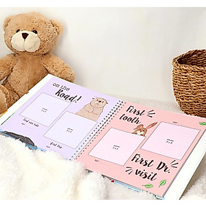 Baby Memory Book Baby Journal | First Year Photo Album | Up to The First 5 Years | Perfect for Boys and Girls | Achievements, Memories, Milestones | Baby Shower Present