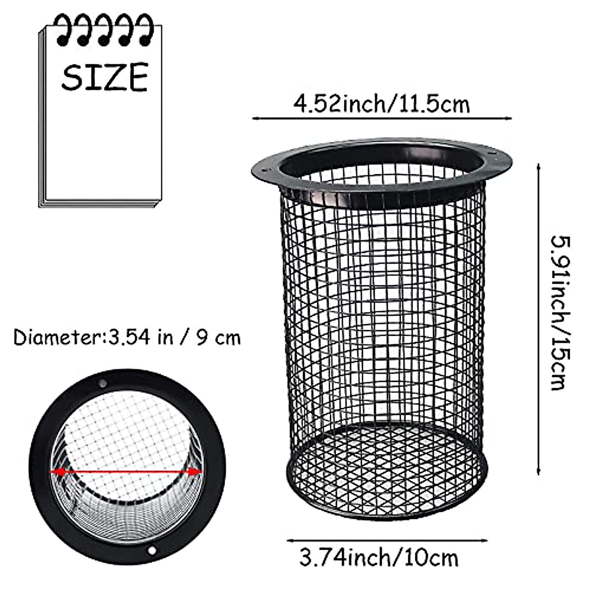 kathson Reptile Lampshade Lizard Heat Lamp Guard Anti-Scald Lamp Mesh Cover Pet Coop Protection Heater Light Bulb Enclosure Cage Protector for Turtles, Lizards, Snakes and Amphibians