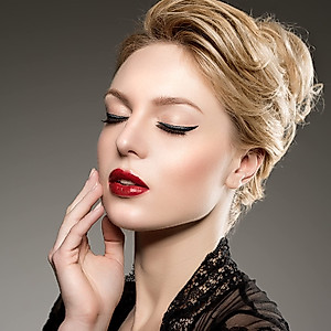 Swiffen 6 Pairs Reusable Eyeliner Eyelash Sticker with Colorful Eyeliner Eyelash Stickers Eyelid Eyelash Makeup Stickers Adhesive Eye Line Strip Stickers with 2 Black Eyelash Tweezers for Women