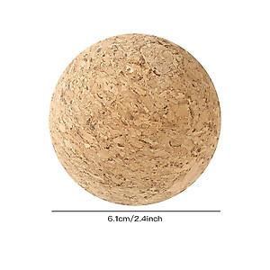 Wine Cork Ball,3 Pieces Wooden Cork Ball Stopper for Wine Decanter Carafe Bottle Replacement (2.4 Inch/ 6.1 cm)