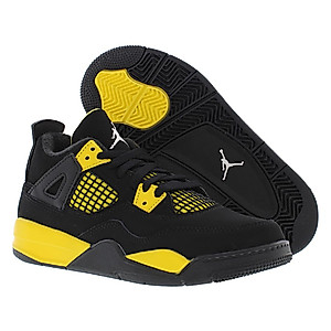 Jordan 4 Retro Little Kids Shoes Size - 13 Black/White