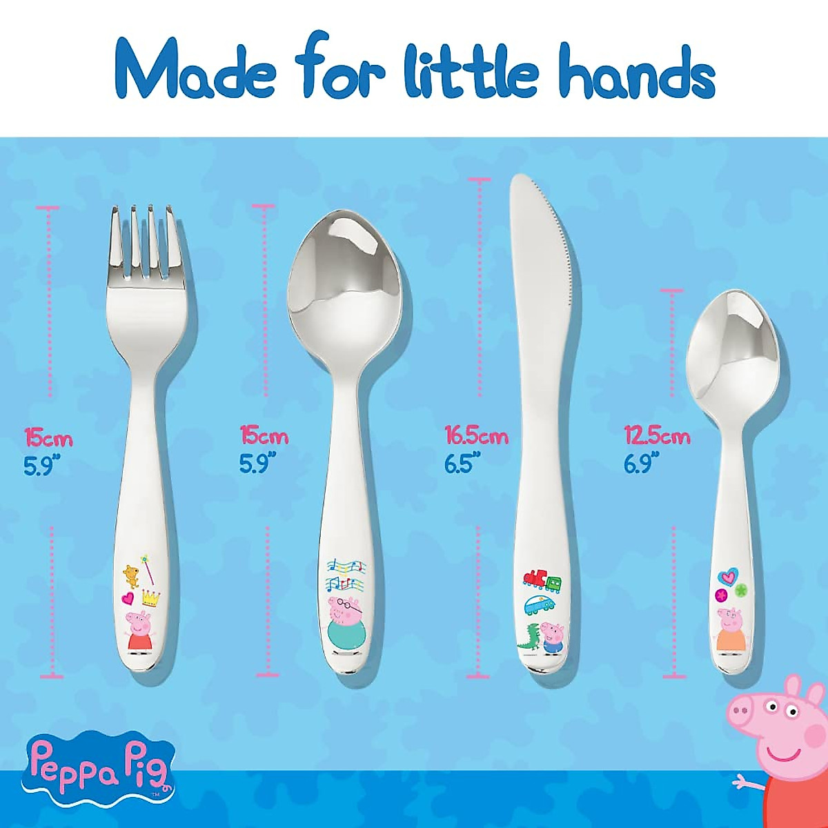 Peppa Pig X bamboo bamboo ® (Peppa 4 Piece Cutlery Set)
