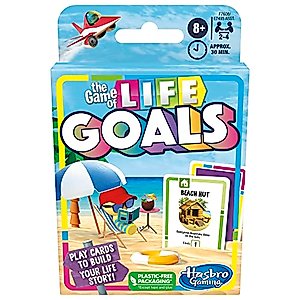 Hasbro The Game of Life Goals Card Game - Quick-Playing Family Game for 2-4 Players Ages 8 and Up