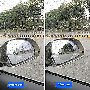 shlutesoy 2Pcs Car Rearview Mirror Film,Clear Waterproof Anti Fog Car Rearview Mirror Protective Film Rain Shield Oval 2pcs