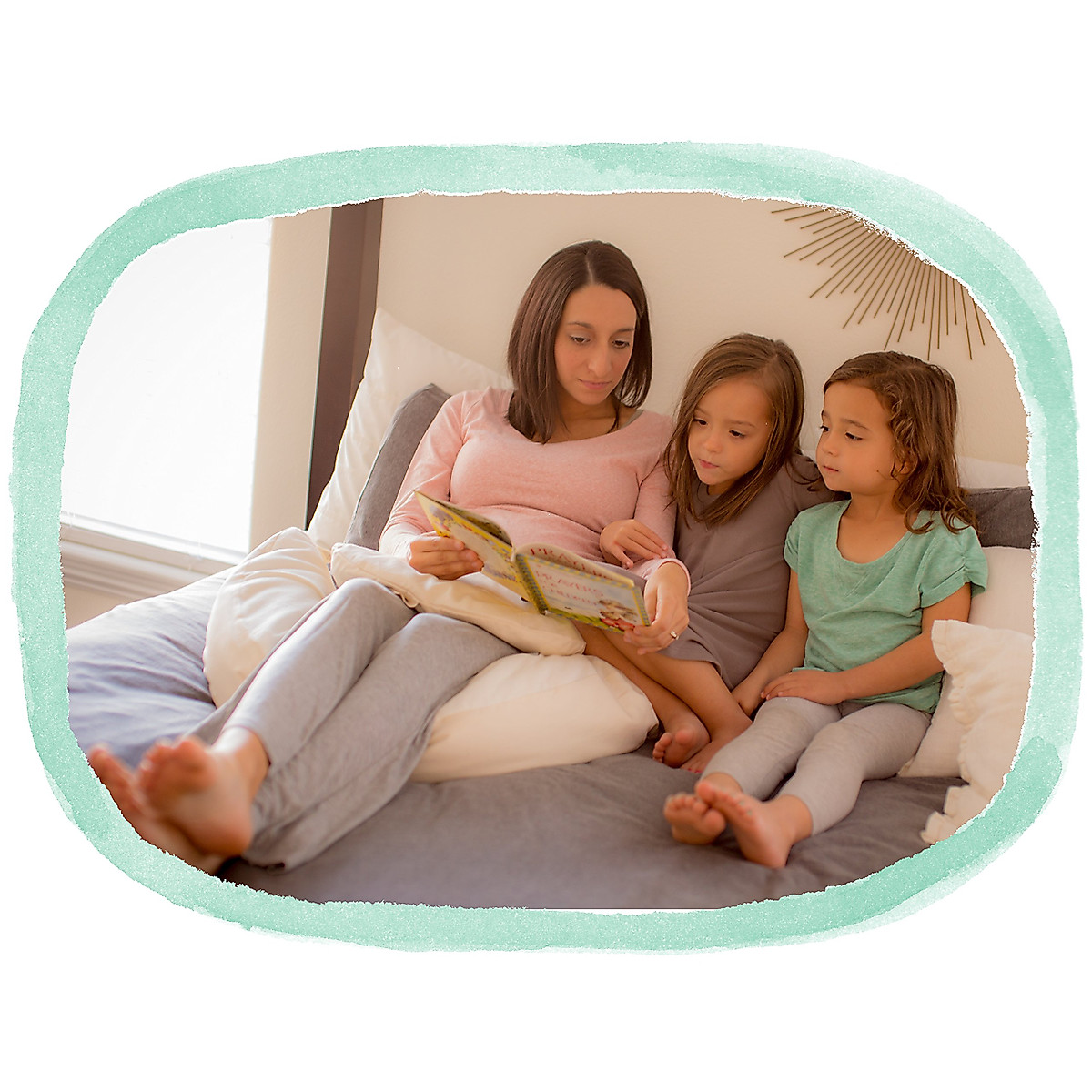 The Nesting Pillow- Organic Nursing Pillow with Washable Slipcover (Paloma)