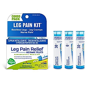 Boiron Leg Pain Relief for Relief from Restless Legs, Leg Cramps, and Shooting Pain - 80 Count (Pack of 3)