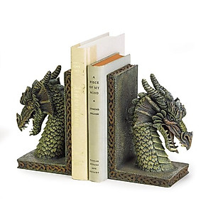 Gifts & Decor 37978 Fierce Dragon Bookends, Multicolor