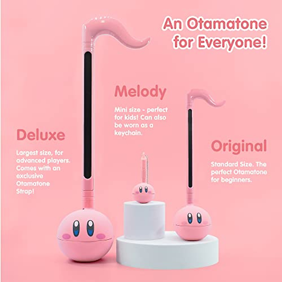 Otamatone [Kirby - English Version Pink Hero Video Game Character Japanese Electronic Musical Instrument Portable Synthesizer from Japan