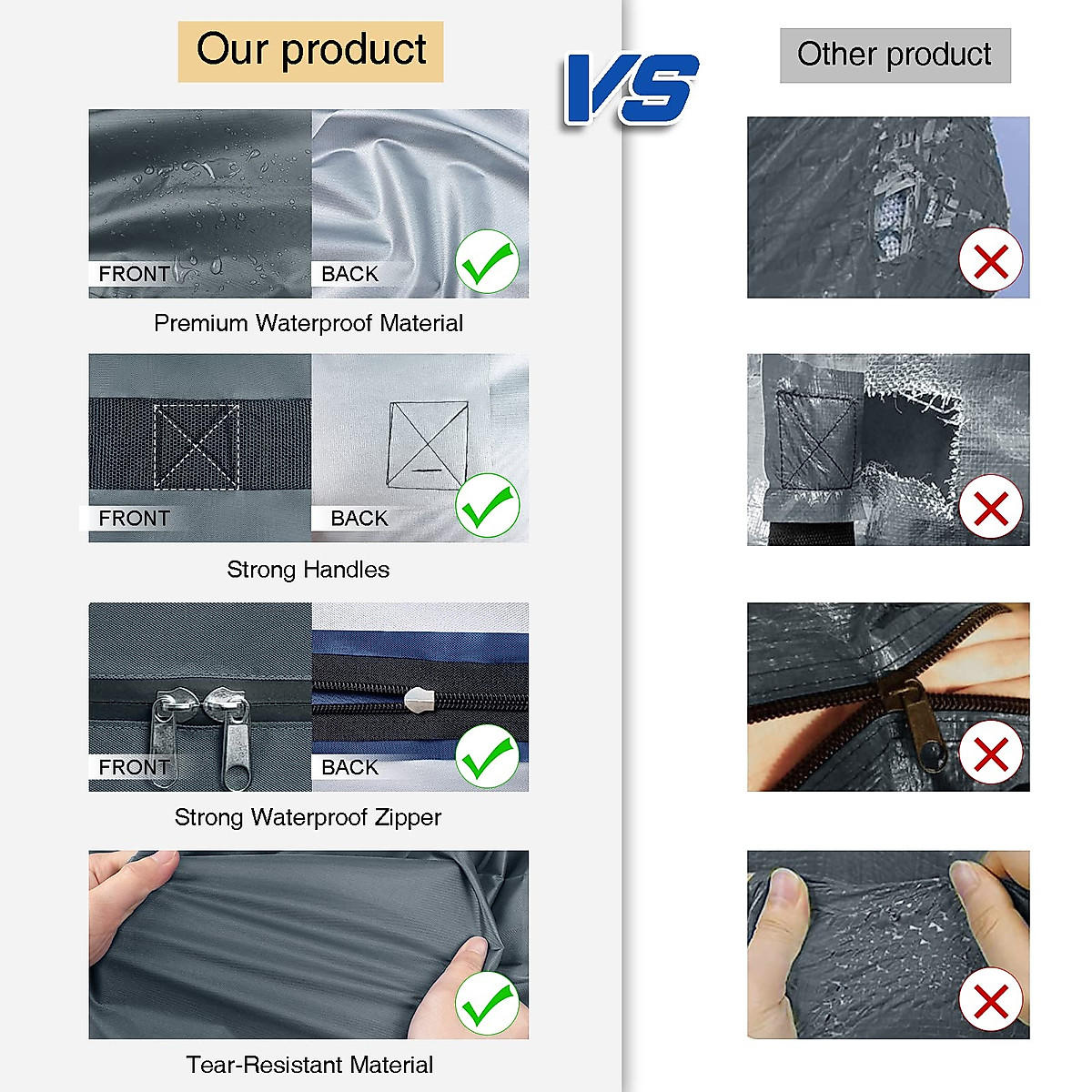 Twin Mattress Bag for Moving and Storage, Reusable Heavy Duty Tarp Waterproof Twin Size Bed Mattress Cover, Zippered Mattress Protector with 8 Strong Carrying Handles, 77’’ L x 42’’ W x 15’’ D