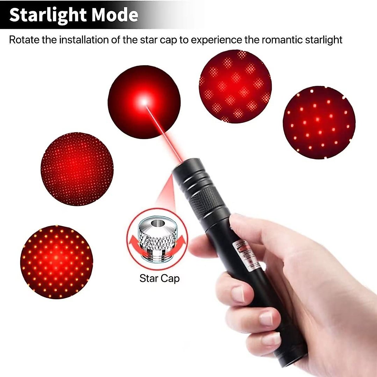 Cowjag Laser Pointer, Long Range Red Laser Pointer,Laser Pointer High Power Pen, Red Pointer Rechargeable for Hiking, Cat Laser Toy USB Charge(Red Light)