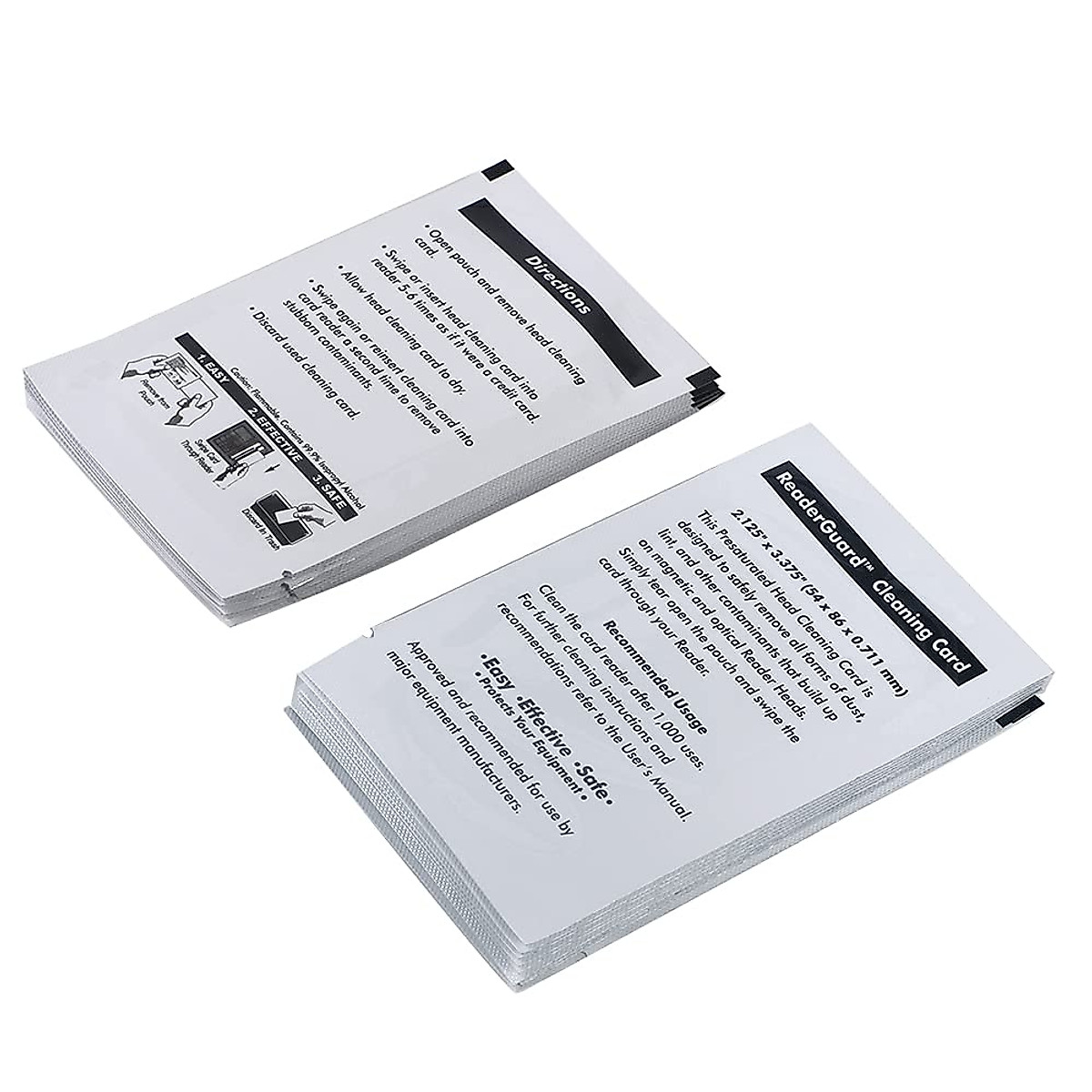 GUTANWU CR80 Cleaning Cards, Dual Side Card Reader Cleaner, POS Swipe Terminal Cleaning Cards (10pcs)