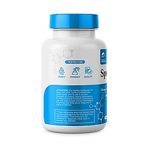 Prime Powders Spermidine Capsules 𝗚𝗟𝗨𝗧𝗘𝗡 𝗙𝗥𝗘𝗘 99% Concentration 100x More Potent than Wheat Germ Extract for Anti-Aging DNA Telomere Support