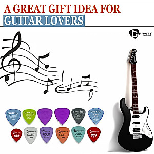 Gravity Acrylic Variety Pack Guitar Picks | Polished Bevels, Brighter, Louder Sound & Tighter Grip| Available in Different Packs - Made in the USA
