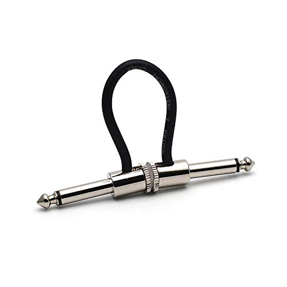 SAPHUE Guitar Patch Cable Guitar Bass Effect Pedal Cables, Solderless Pedalboard Cable Kit,10ft Cable 10 Tip Connectors Solderless Make 5 DIY Custom Patch Cables(Straight Plugs Solderless Kits)