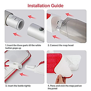 Microfiber Spray Mop for Floor Cleaning with 3pcs Washable Pads Wood Floor Mop with 550ML Bottle Home or Commercial Use Dry Wet Flat Mop for Kitchen Hardwood Laminate Ceramic Tile