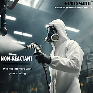 GRITSMITH 18-40 Grit Ground Walnut Shell Media (5 LBS / 2.3 KG) - Fine Grit for Tumbling, Blasting, Vibratory, Polishing, Deburring, Anti-Skid, Fillers