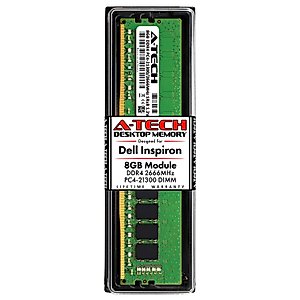 A-Tech 8GB RAM for Dell Inspiron 3470, 3471, 3670, 3671, 5680 | DDR4 2666MHz DIMM PC4-21300 288-Pin Non-ECC UDIMM Desktop Memory Upgrade Module
