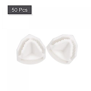 uxcell Plastic Wire Cube Connectors, 23x23mm Angle Grid Buckle Clip for Storage Shelving Cabinet Organizer, White, 50Pcs