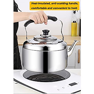 Tea kettle, Whistling Tea Kettle for Stove Top, 3L Culinary Grade Stainless Steel Teapots Hot Water Fast to Boil, Modern Tea Kettle for Gas Electric Induction Stove Top