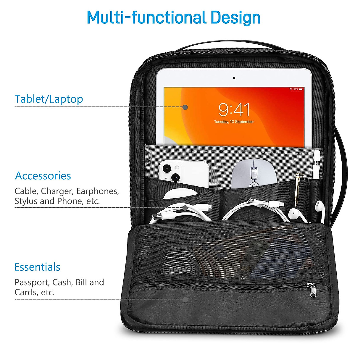 Fintie Bundle: Hard Shell Case for MacBook Pro 13 Inch A2338(M2 M1) A2251 A2289 A2159 A1989 A1706 A1708 + 13.3" Laptop Shoulder Bag Briefcase with Luggage Strap