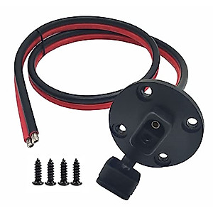 Halokny 10AWG Solar SAE Socket sidewall Port, 2 Feet SAE Solar Quick Connect Panel Flush Mount Plug Cable, Weatherproof SAE Extension Cable, with 4 Screws, for Automobile and Solar Panel