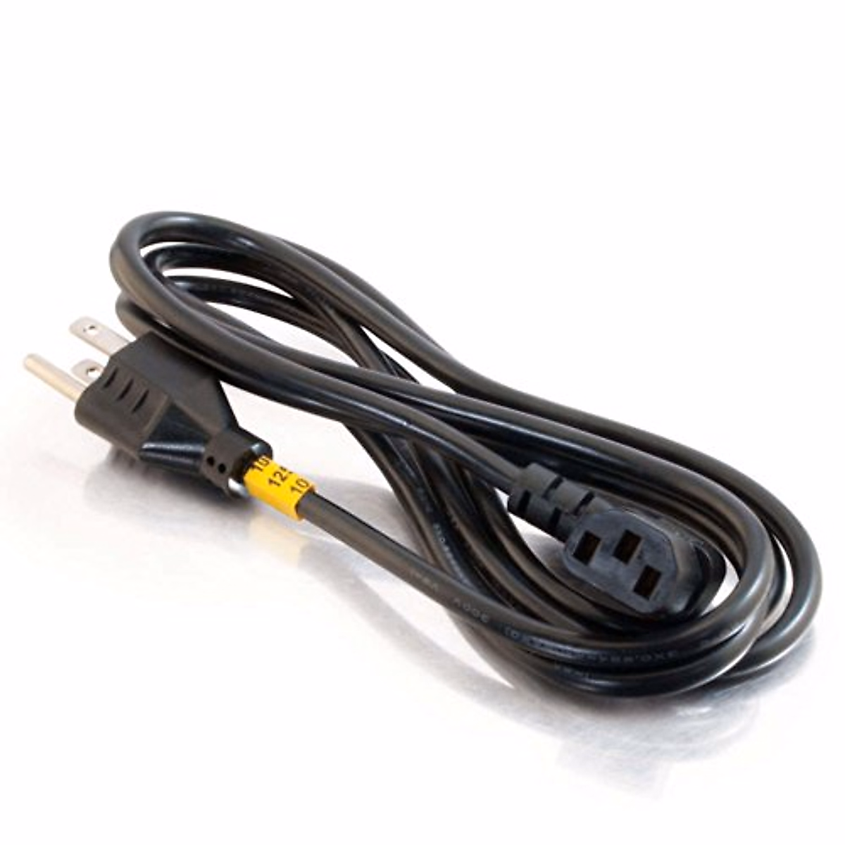 C2G 03152 18 AWG Universal 90 Degree Power Cord With 3 Pin Connector, 6 Feet (1.82 Meters), Black