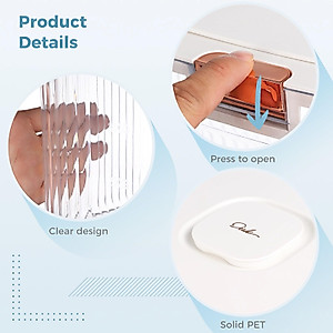 OMISTAR Laundry Pods Container, Laundry Detergent Organizer,Laundry Case with Pop-Up Lid Design, Laundry Room Storage Container Great For Dishwasher Pods
