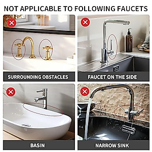 Kitchen Sink Splash Guard, Silicone Draining Mat Kitchen Faucet, 90° Foldable Design to Accommodate a Variety of Sink Countertops Black (17* 5.9)