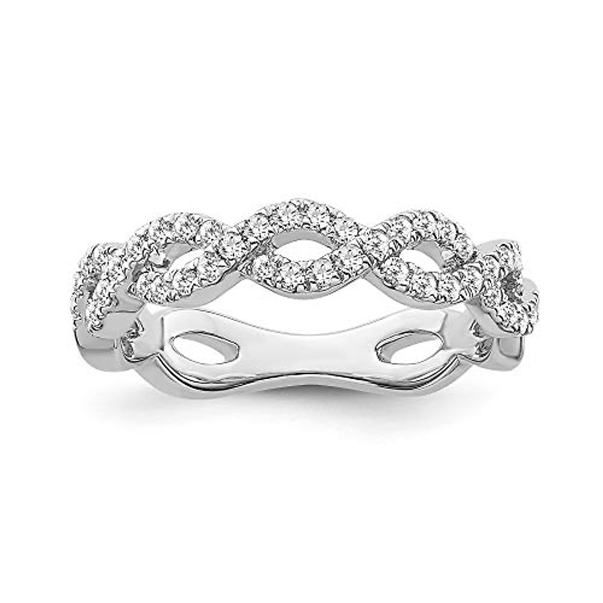 ARAIYA FINE JEWELRY 10K Yellow Gold Diamond Infinity Band Ring (1/2 cttw, I-J Color, I2-I3 Clarity), Size 7