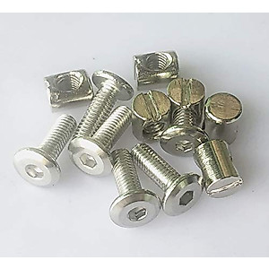 Baby Bed Crib Screws Hardware Replacement Kit 6-Set M6x18 mm Stainless Steel Hex Socket Head Bolt and Barrel Nuts
