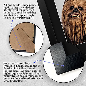 HWC Trading Peter Mayhew Gift USL Framed Signed Printed Autograph Star Wars Gifts Chewbacca Print Photo Picture Display - US Letter Size