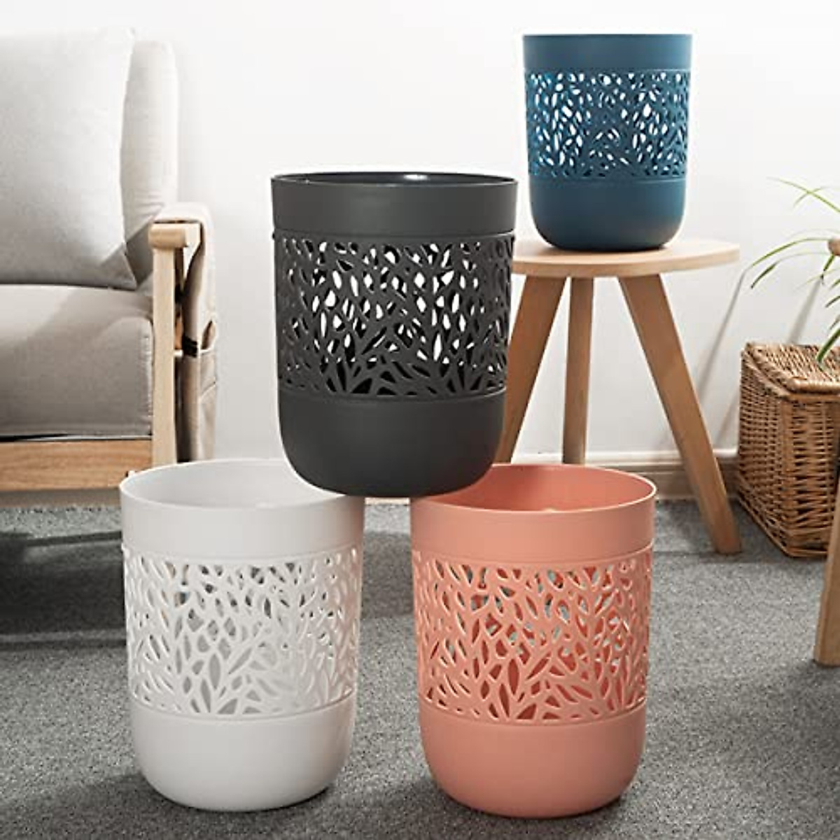 UPKOCH Trash Bin Trash Cans Garbage Cans Trash Cans Large Garbage Can, Waste Paper Basket Trash can Room Decor for Teen Girls Bathroom Trash Can, Trash Bin Trash Bin Trash Bin Trash Cans