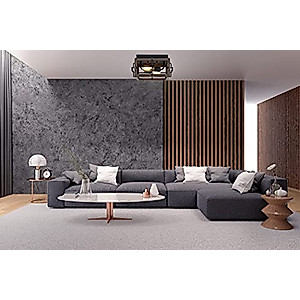 Tawson Amos Modern Farmhouse 2-Light Flush Mount Ceiling Light with Wood Shade for Hallway, Entryway, Passway, Dining Room, Bedroom, Garage, Kitchen Island, Balcony Living Room