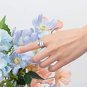 LanM Personalized Mothers Rings for 3 Birthstones BFF Wrap Name Rings for Women Promise Rings for Her Free Engraving Sisters Friends Rings for Girl Mother Day Gift