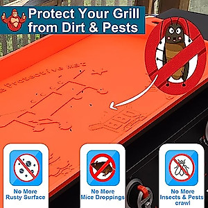 Silicone Griddle Mat for Blackstone, Griddle Protective Mat Cover for Blackstone, Heavy Duty/Durable/100% Silicone Grill Mat Protect Your Griddle from Dirt & Rust (All Cover Protective/Upgraded)