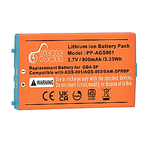 GBA SP Battery Replacement, Pickle Power 900mAh Rechargeable Lithium-ion Battery with Tool Kit Compatible With Nintendo Gameboy Advance SP Battery