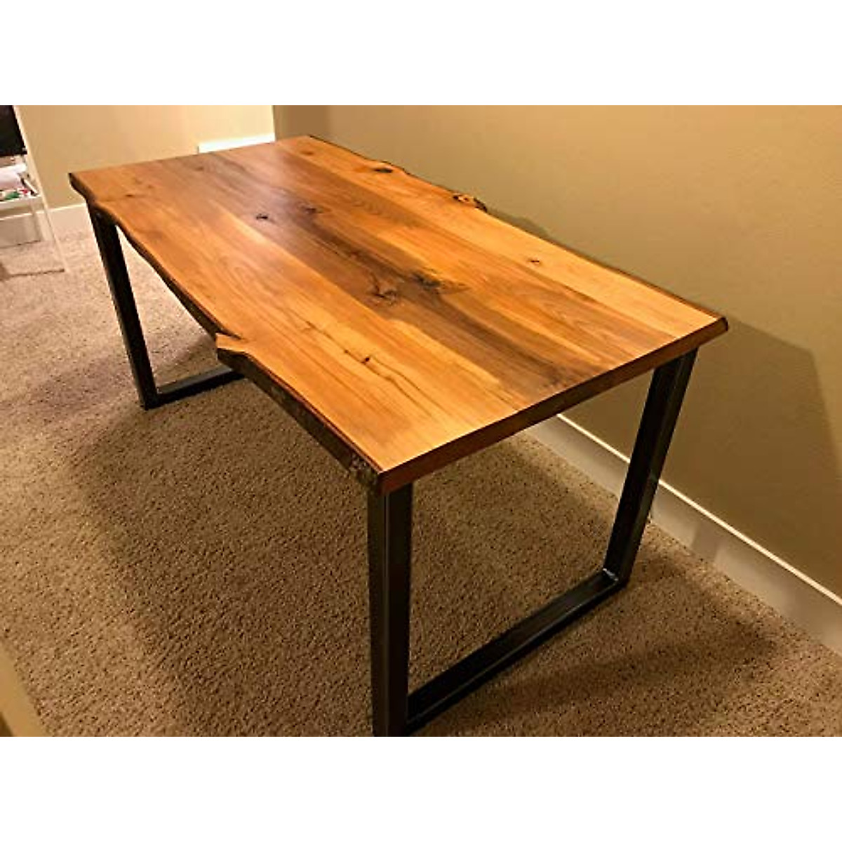 Metal Table Legs - U Style - Rustic Industrial Finish - Set of Two