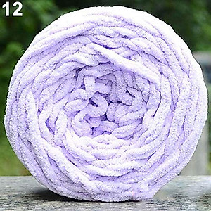 Chunky Yarn, Super Soft Acrylic Bulky Thick Washable Yarn for Arm Knitting DIY Handmade Blankets Scarf Sweater White 100g