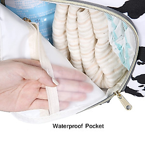 TRENDPLAY Baby Diaper Backpack for toddlers, Stroller Organizer Nappy Bag For Girls, with Insulated Pockets, Cow