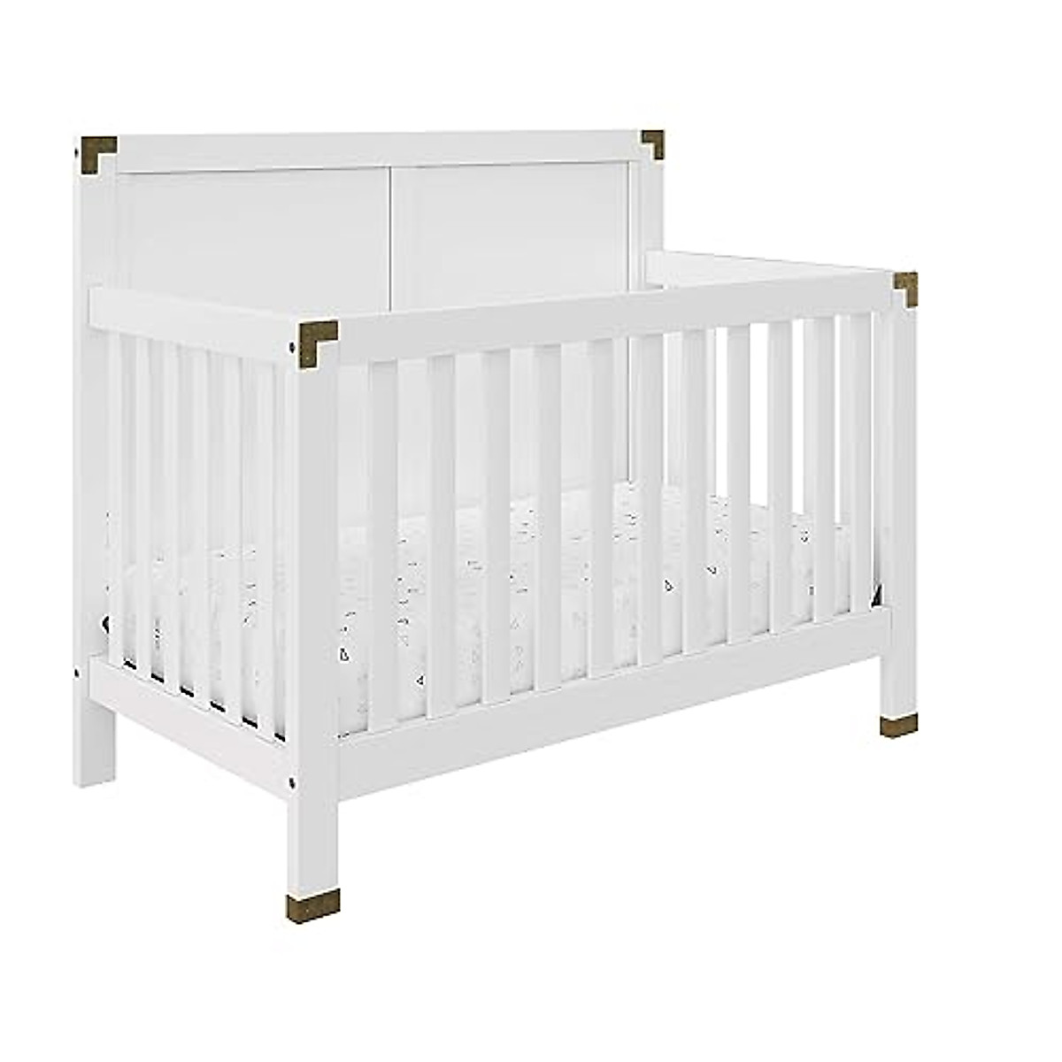 Baby Relax Miles 5-in-1 Convertible Crib, Nursery Furniture, Classic White