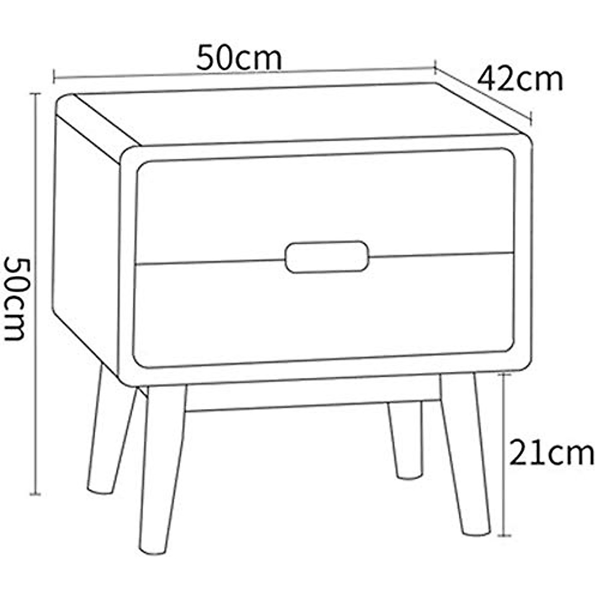 AYKDAS Bedside Table Bedroom Bedside Table, Bedside Table Bedside Table Furniture Solid Wood Bedroom Storage Cabinet Living Room Two Drawers Drawer Furniture Lovely Little Bedside Cabinet