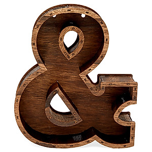 Wine Cork Holder, Ampersand Monogram Wall Mount (10 x 2.5 x 11.75 In)