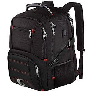 Travel Laptop Backpack,50L Extra Large Backpack for Men Women with USB Charging Port,TSA Friendly Durable Big Computer bag Tech Backpack RFID Heavy Duty Business College School Bookbag Fit 17''Laptops