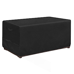 Kovshuiwe Deck Box Cover 52" L x 26.7" W x 26.7" H- Heavy Duty 600D Polyester Oxford Deck Box to Protect Large, 100% Waterproof Deck Box Cover, Outdoor Rectangular Storage Bench Covers