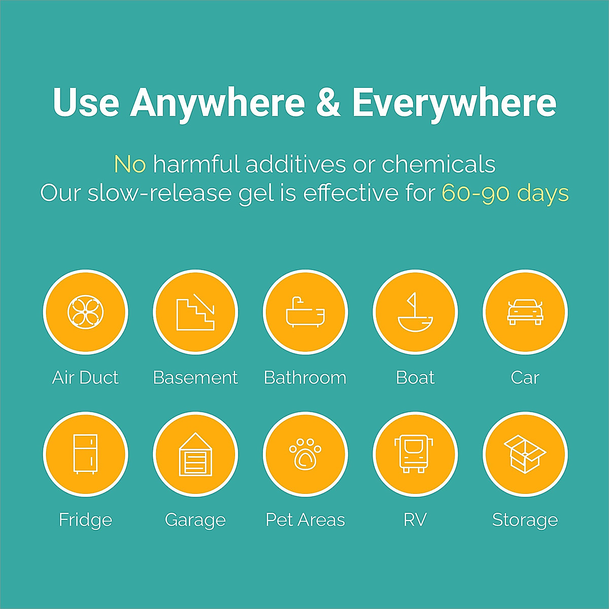 Azuna All-Natural Odor Remover Gel, Small Room | Air Purifier with Tea Tree Oil | Plant-Based & Long Lasting | For Pet Odors, Smoke & Strong Odors | Lavender Aromatherapy, 2 oz.