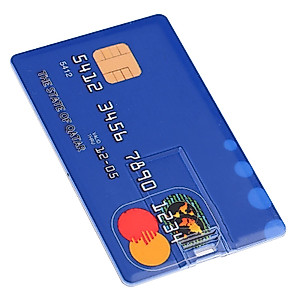 Zunate Card Shaped U Disk, Simple Unique USB Flash Drive for Data Storage File Transfer (32GB), Portable Drive Great for School, Office Or Daily Usage